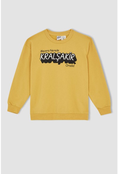 DeFacto Erkek Çocuk Kral Şakir Lisanslı Relax Fit Bisiklet Yaka Sırt Baskılı İnce Sweatshirt Kumaşı Sweatshirt W2532A621CW DeFacto Erkek Çocuk Kral Şakir Lisanslı Relax Fit Bisiklet Yaka Sırt Baskılı İnce Sweatshirt Kumaşı Sweatshirt W2532A621CW