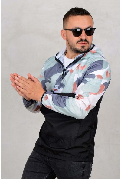 Edwox Erkek Sonbahar Desenli Yağmurluk E101