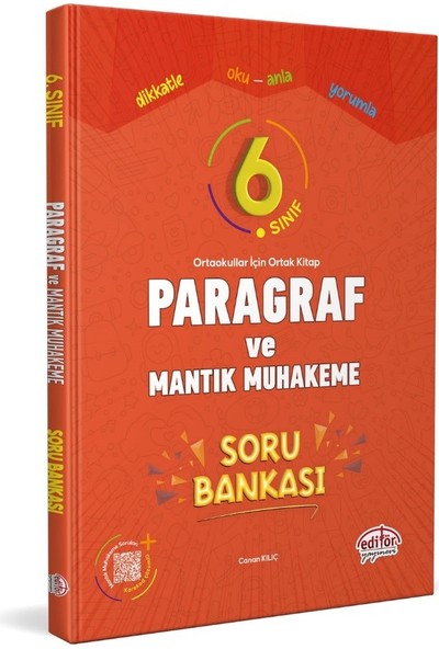 Editör Yayınları 6. Sınıf Paragraf ve Mantık Muhakeme Soru Bankası Editör Yayınları 6. Sınıf Paragraf ve Mantık Muhakeme Soru Bankası