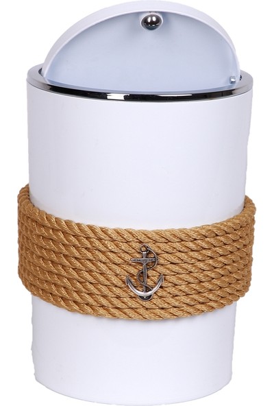 Dekorizen Çöp Kovası - Beyaz Krem