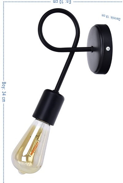 Özpolat Aydınlatma Silim Aplik Siyah Laleli