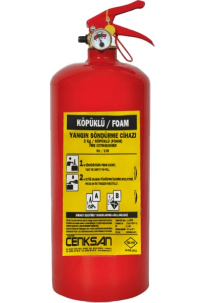 Cenksan Yangın Söndürücü Tüpü Köpüklü 2kg Cenksan Yangın Söndürücü Tüpü Köpüklü 2kg