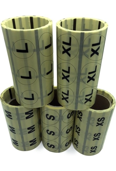 Ofis Turka 30 mm Yuvarlak Şeffaf Üzeri Baskılı Beden Etiketi ( Xs,s,m,l,xl,xxl) Arası 500 Lü Sarım Ofis Turka 30 mm Yuvarlak Şeffaf Üzeri Baskılı Beden Etiketi ( Xs,s,m,l,xl,xxl) Arası 500 Lü Sarım