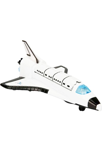 Pop Şeker Metal Uzay Mekiği Sesli Işıklı 15CM. Oyuncak Uzay Mekiği