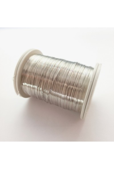 Subu Takı Gümüş Renkli Takı Yapım Teli Çiçek Teli 0,3 mm Filografi Teli Subu Takı Gümüş Renkli Takı Yapım Teli Çiçek Teli 0,3 mm Filografi Teli