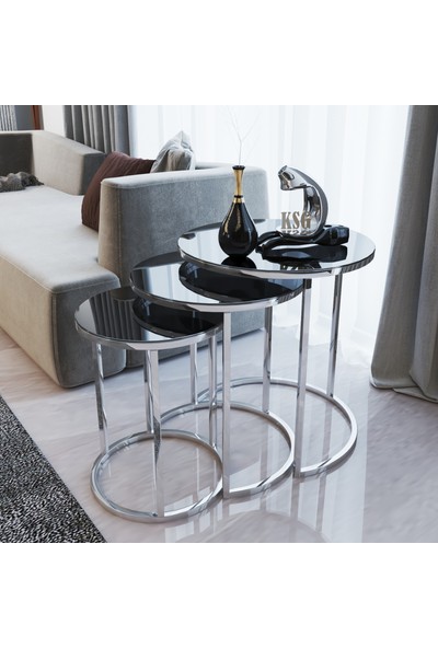 Kasger Füme Ayna Zigon Sehpa Kasger Füme Ayna Zigon Sehpa