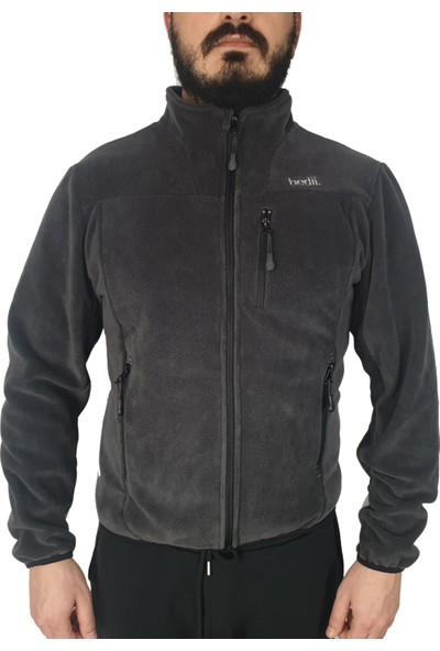 Bedii Erkek Tam Fermuarlı Polar Ceket Mont Günlük ve Outdoor Iki Renk Antrasit Bedii Erkek Tam Fermuarlı Polar Ceket Mont Günlük ve Outdoor Iki Renk Antrasit