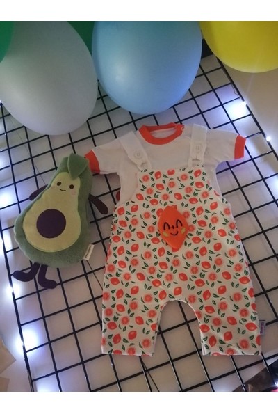 Yoyo Giyim Portakal Desenli Bebek Tulum