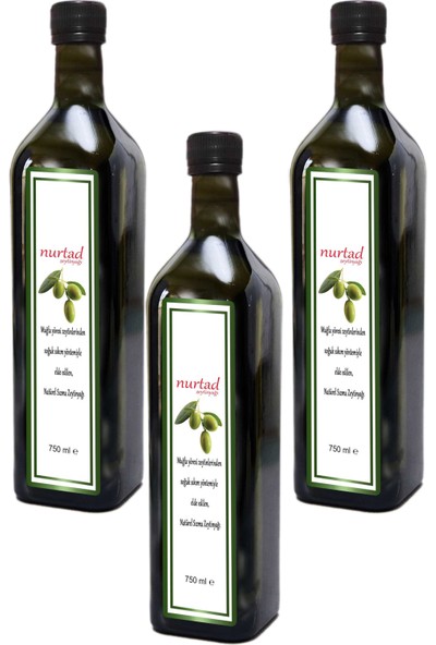 Nurtad Muğla Yöresi Natürel Soğuk Sıkım Sızma Zeytinyağı 3'lü 750 ml Nurtad Muğla Yöresi Natürel Soğuk Sıkım Sızma Zeytinyağı 3'lü 750 ml