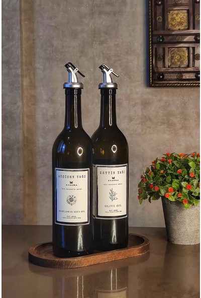 Khakma Amber-Yeşil 2'li 750 ml Zeytinyağı Sıvıyağ Şişesi Yağdanlık Khakma Amber-Yeşil 2'li 750 ml Zeytinyağı Sıvıyağ Şişesi Yağdanlık