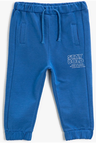 Koton Erkek Bebek Belden Bağlamalı Jogger Eşofman Altı Pamuklu