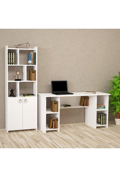 Kalender Dekor Avel-Twins Mayra 145 cm Çalışma Masası Takımı