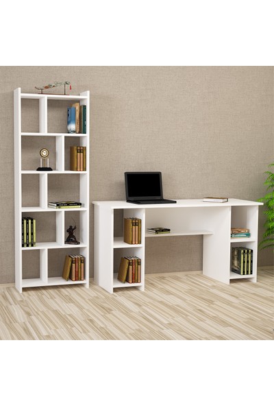 Kalender Dekor Avel-Twins Snow 145 cm Çalışma Masası Takımı