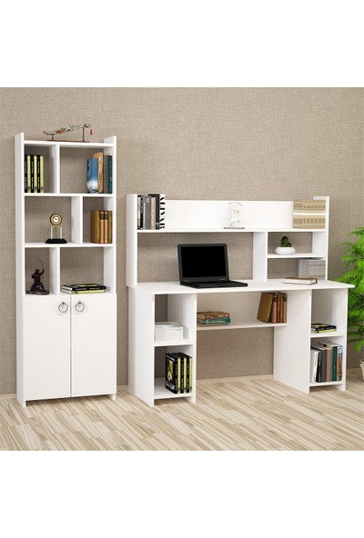 Kalender Dekor Jimmy-Twins Mayra 145 cm Çalışma Masası Takımı