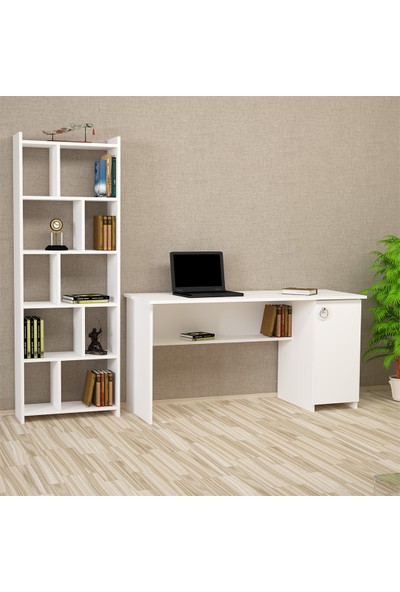 Kalender Dekor Mateo Snow 145 cm Çalışma Masası Takımı