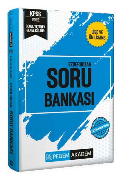 Pegem Akademi Yayıncılık 2022 KPSS Genel Yetenek Genel Kültür Lise ve Ön Lisans Ezberbozan Soru Bankası Pegem Akademi Yayıncılık 2022 KPSS Genel Yetenek Genel Kültür Lise ve Ön Lisans Ezberbozan Soru Bankası