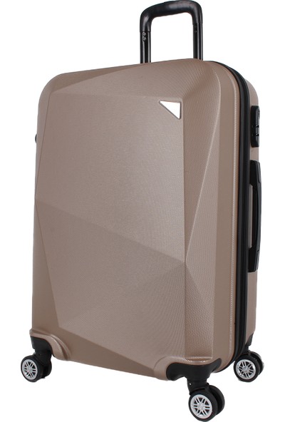 Bagacar 2022 Gold Aplus Dayanıklı Abs Orta Boy Valiz