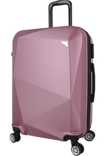 Bagacar 2022 Gül Kurusu Aplus Dayanıklı Abs Orta Boy Valiz