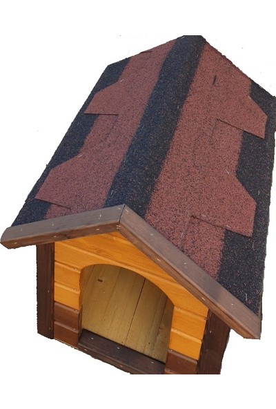 Central Perk Veteriner Kliniği Doğal Ahşap Kahverengi Köpek Kulübesi 40 x 60 cm