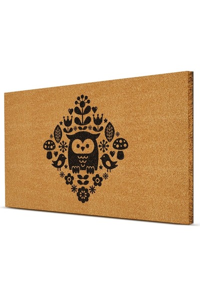 Decovetro Paspas Baykuş Desenli Kapı Önü Paspası