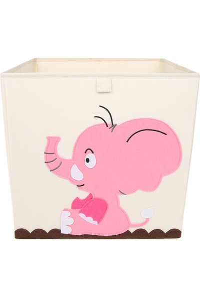 Obebim Sevimli Fil Figürlü Katlanabilir Saklama Kutusu