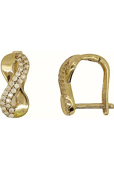 Cigold Taşlı Küpe 14 Ayar Altın 2.06 gr K101027031