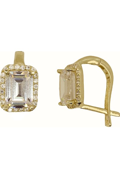 Cigold Taşlı Küpe 14 Ayar Altın 3.61 gr K101027055