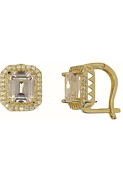 Cigold Taşlı Küpe 14 Ayar Altın 4.00 gr K101027057