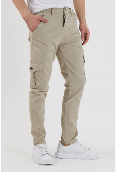 Damga Erkek Kargo Cep Pantolon Taş
