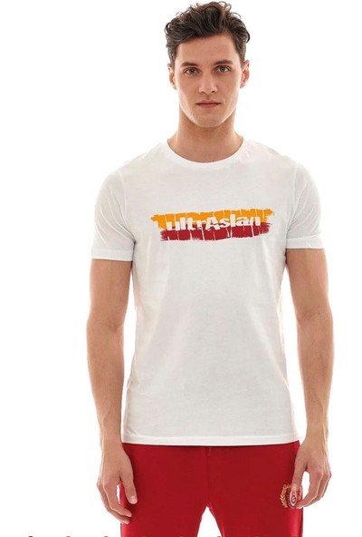 Galatasaray Forma Lisanslı Beyaz Ultraslan T-Shirt