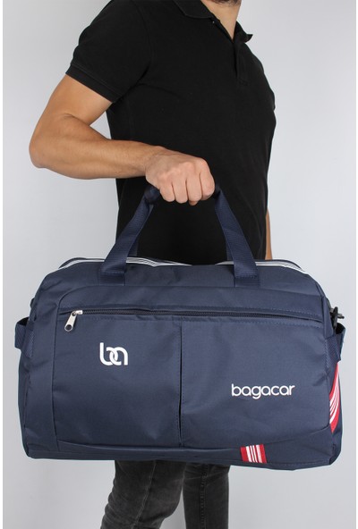 Bagacar Düz Lacivert Büyük Boy Spor ve Seyahat Çantası