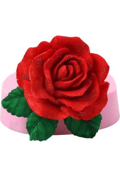 Morlalem Yapraklı Gül Çiçek 6,4cm Silikon Kalıp K-066 Morlalem Yapraklı Gül Çiçek 6,4cm Silikon Kalıp K-066