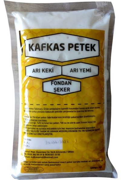 Kafkas Petek Fondon Şeker - 20 kg