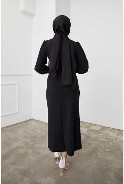 Modarima Taş Detay Abiye - Siyah