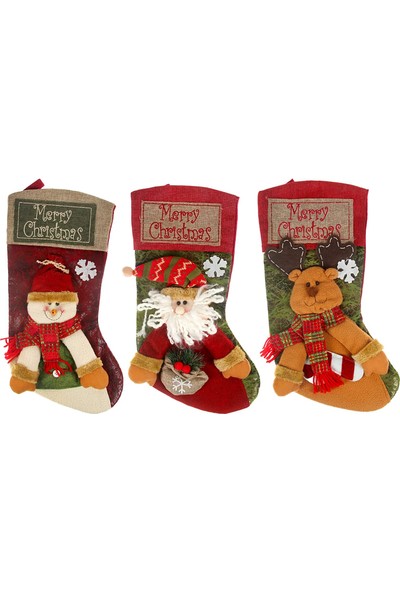 Better Life 3'lü Noel Dekorasyon Çorap (Yurt Dışından) Better Life 3'lü Noel Dekorasyon Çorap (Yurt Dışından)