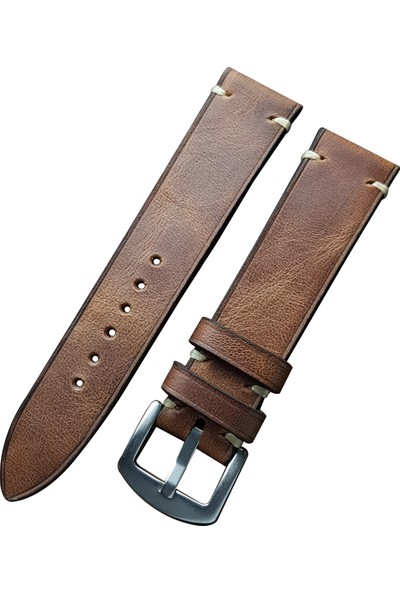 Ventum Craft Kahverengi Minimal Dikiş El Yapımı Deri Kordon