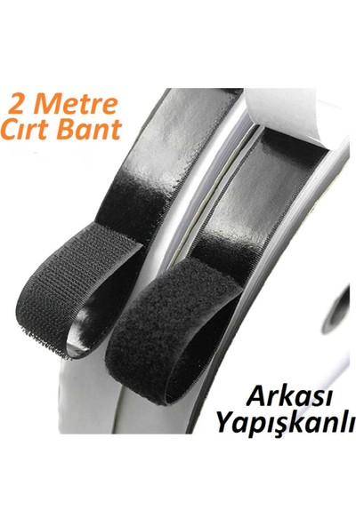 Kezban Tekstil Arkası Yapışkanlı Cırt Bant 2 cm x 2 M Siyah Cırt Cırt Kezban Tekstil Arkası Yapışkanlı Cırt Bant 2 cm x 2 M Siyah Cırt Cırt