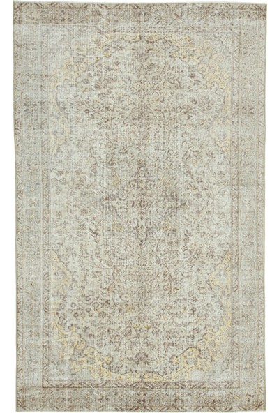 Bespoky Vintage Bej 166X269 cm Geleneksel Oryantal Yün-Pamuk El Dokuma Alan Halısı