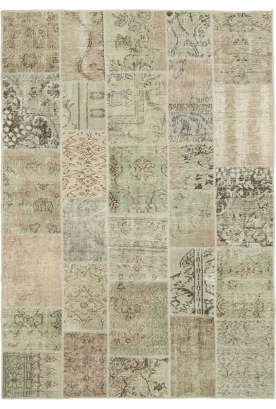 Bespoky Fourtypatch Bej 172X244 cm Patchwork Yün-Pamuk El Dokuma Alan Halısı Bespoky Fourtypatch Bej 172X244 cm Patchwork Yün-Pamuk El Dokuma Alan Halısı