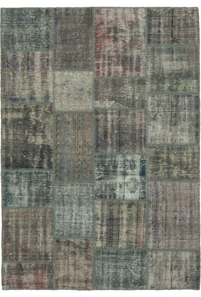 Bespoky Fourtypatch Gri 150X210 cm Patchwork Yün-Pamuk El Dokuma Alan Halısı Bespoky Fourtypatch Gri 150X210 cm Patchwork Yün-Pamuk El Dokuma Alan Halısı