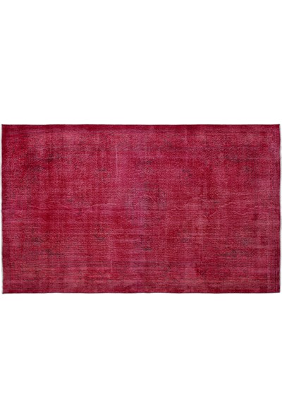 Bespoky Vintage Kırmızı 178X300 cm Nostaljik Yün Pamuk El Dokuma Alan Halısı