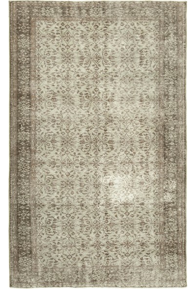 Bespoky Overdyed Gri 167X265 cm Nostaljik Boyalı Yün-Pamuk El Dokuma Alan Halısı