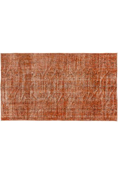 Bespoky Vintage Turuncu 143X241 cm Geleneksel Oryantal Yün Pamuk El Dokuma Alan Halısı