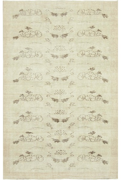 Bespoky Vintage Bej 171X261 cm Geleneksel Oryantal Yün-Pamuk El Dokuma Alan Halısı