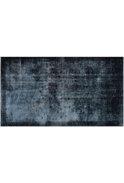 Bespoky Vintage Siyah 152X265 cm Geleneksel Oryantal Yün Pamuk El Dokuma Alan Halısı