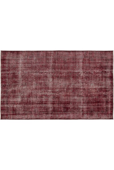 Bespoky Vintage Kırmızı 171X281 cm Nostaljik Yün Pamuk El Dokuma Alan Halısı