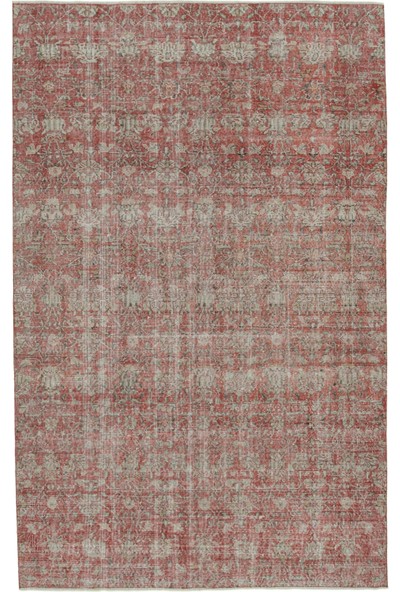 Bespoky Vintage Kırmızı 182X284 cm Geleneksel Oryantal Yün-Pamuk El Dokuma Alan Halısı