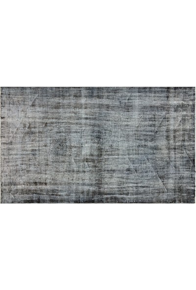 Bespoky Vintage Gri 168X273 cm Nostaljik Yün Pamuk El Dokuma Alan Halısı