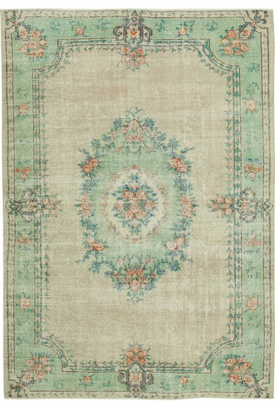 Bespoky Kayseri Bej 197X275 cm Geleneksel Oryantal Yün-Pamuk El Dokuma Alan Halısı