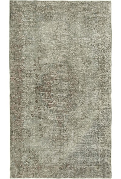 Bespoky Overdyed Gri 163X284 cm Nostaljik Boyalı Yün-Pamuk El Dokuma Alan Halısı
